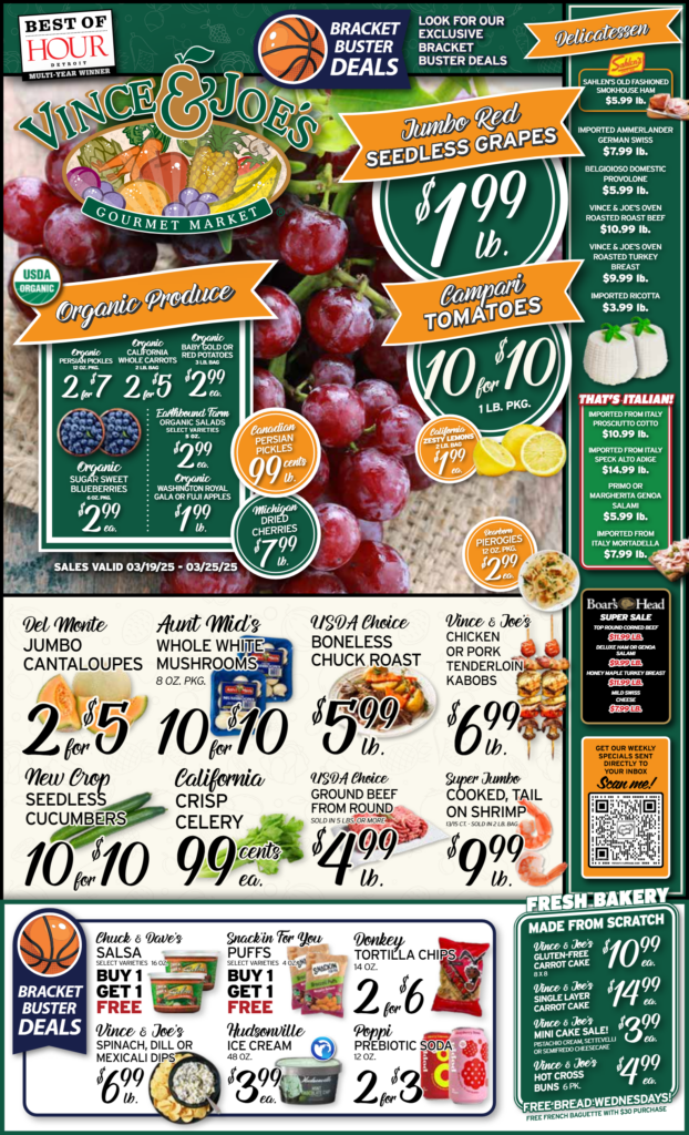 Vince and Joe's Weekly Ad Specials
